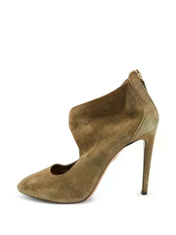 AQUAZZURA Suede Heeled Ankle Boots