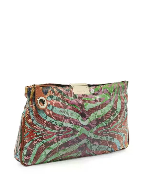 JIMMY CHOO Python Print Clutch Bag