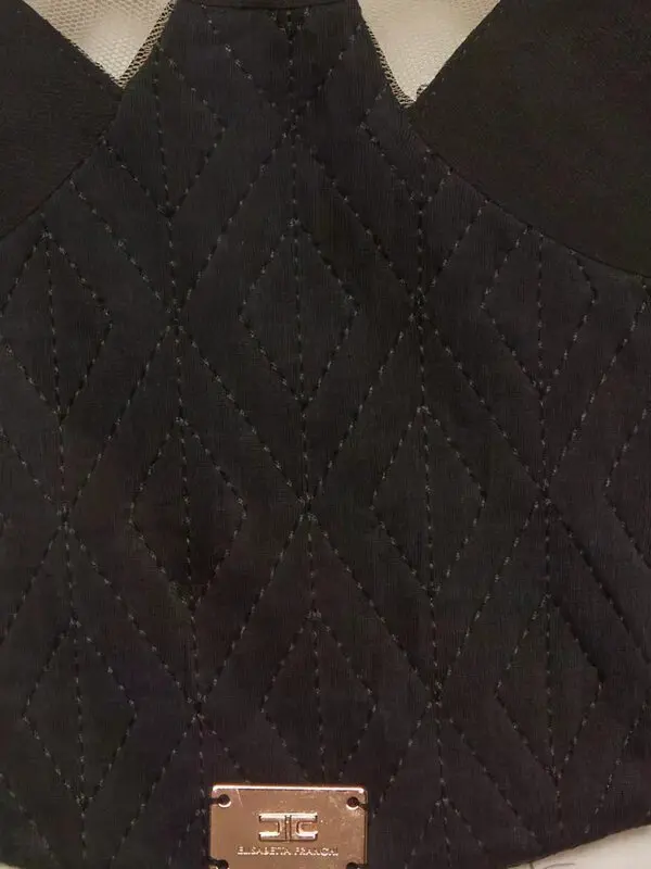 Elisabetta Franchi Sheer Tulle Bustier Top
