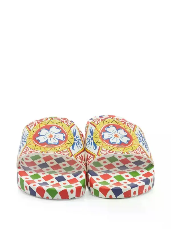 Dolce & Gabbana Carretto Print Pool Slides