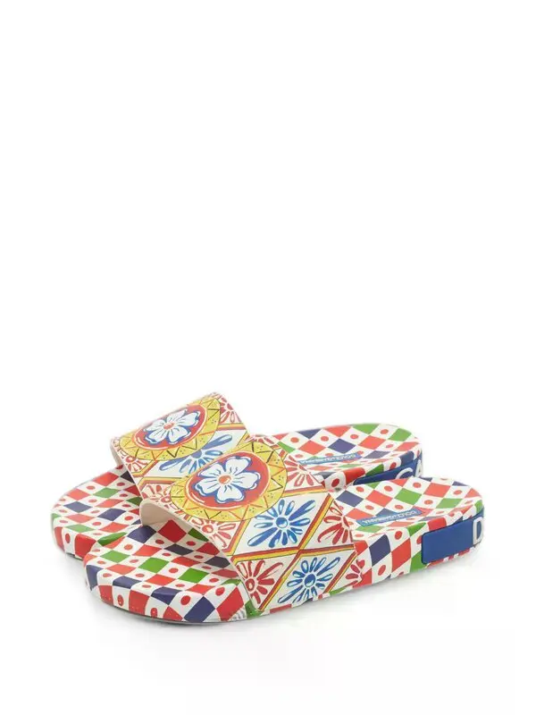 Dolce & Gabbana Carretto Print Pool Slides
