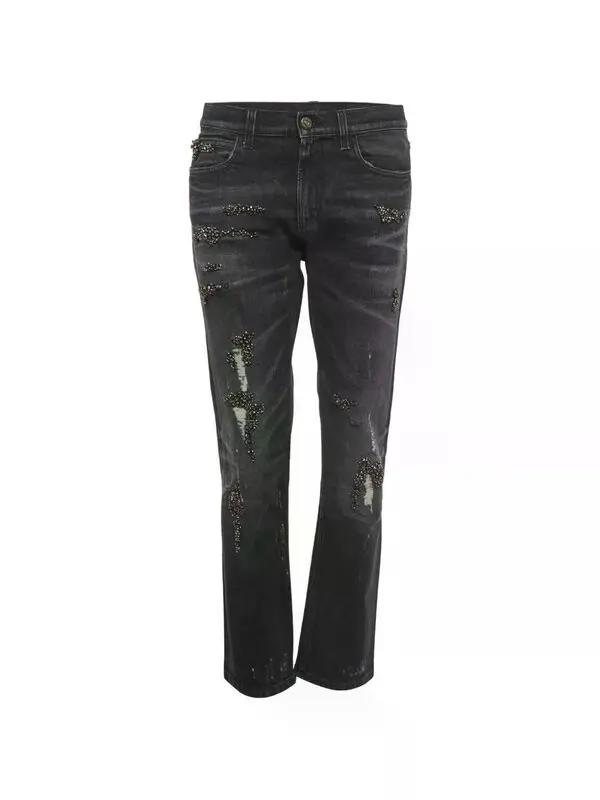 Gucci Embellished Straight-fit Jeans