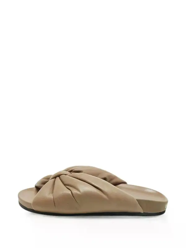 Balenciaga Leather Knot Flat Sandals