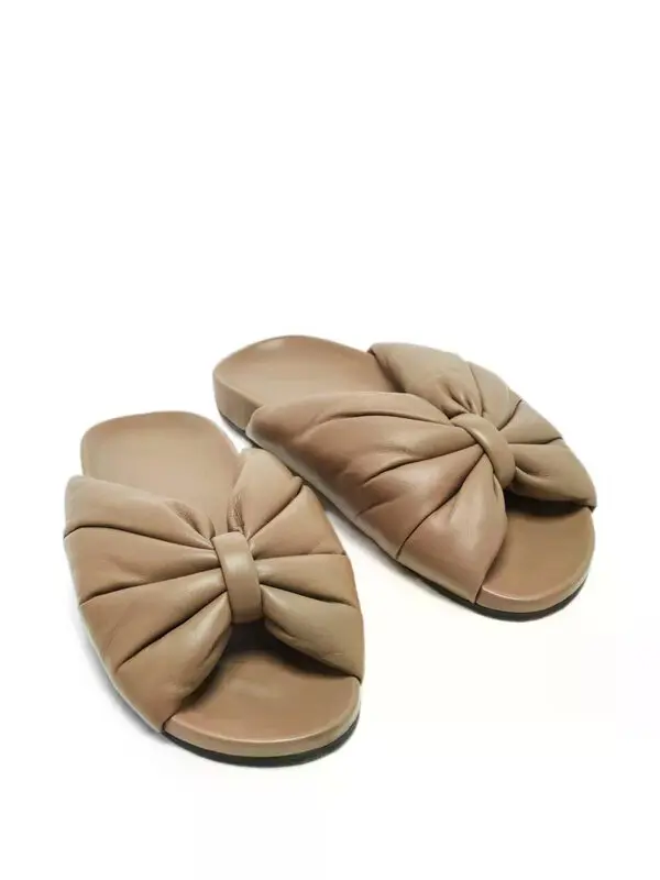 Balenciaga Leather Knot Flat Sandals