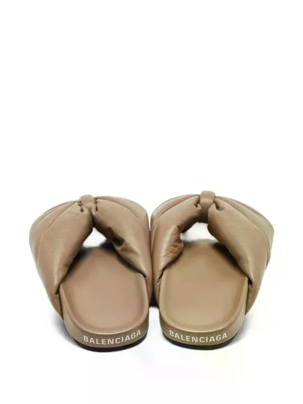 Balenciaga Leather Knot Flat Sandals