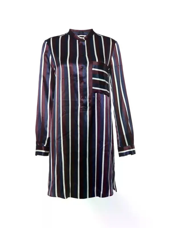 JOSEPH Stripe Satin College Stripe Blouse