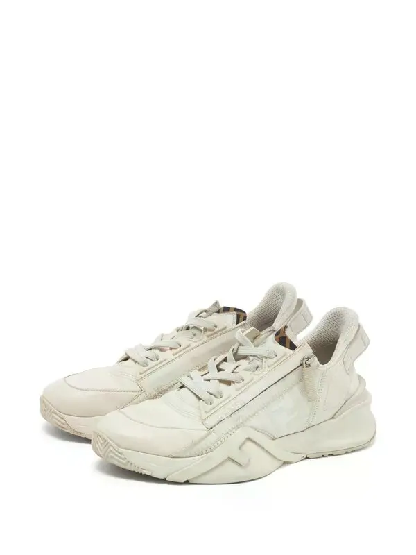Fendi Flow Ff Canvas Sneakers - Neutrals