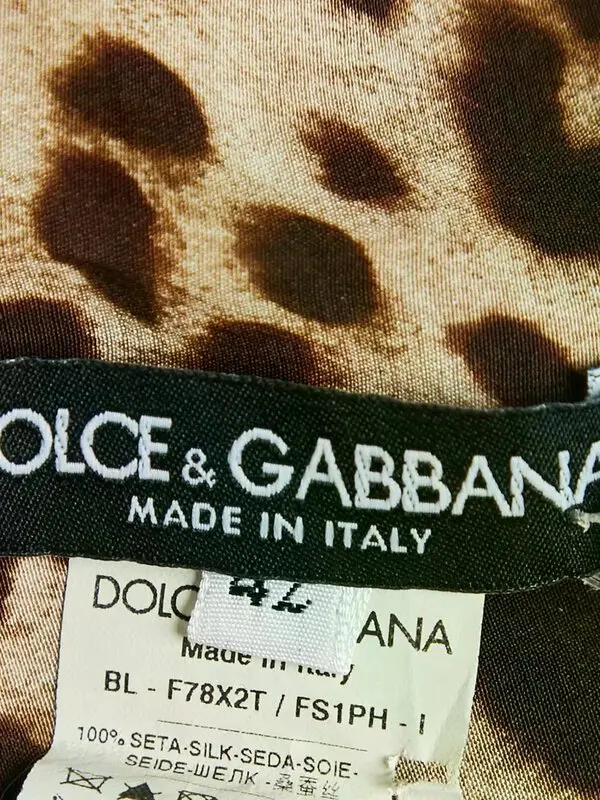 Dolce & Gabbana Leopard Print Ruffled Blouse