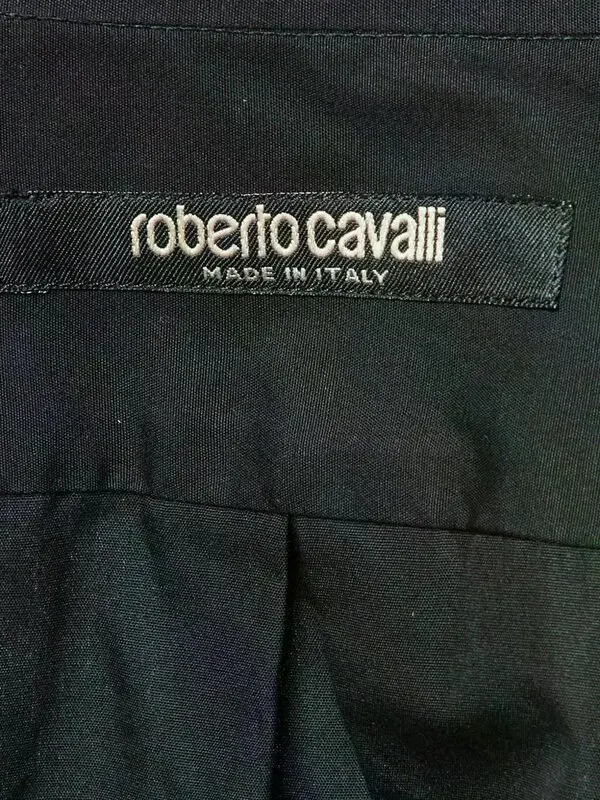 Roberto Cavalli Graphic-print Button-down Cotton Shirt