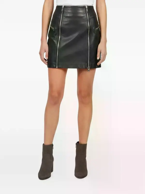 Alexander McQueen Leather Mini Skirt