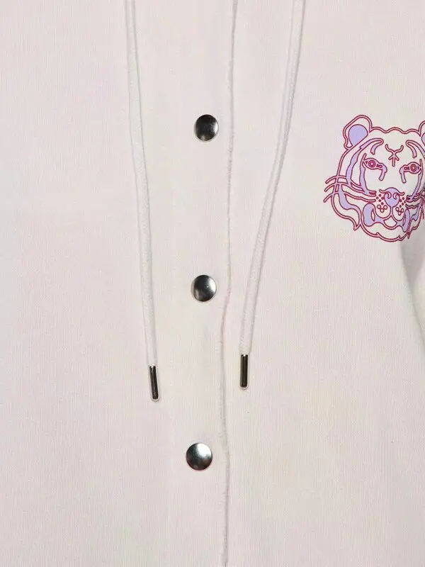 Kenzo Tiger-print Button-front Hoodie