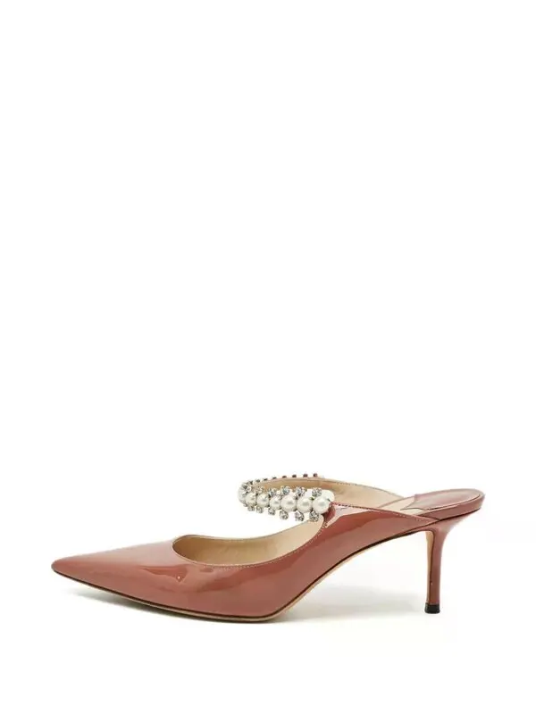 JIMMY CHOO Bing Crystal-embellished Heeled Mules
