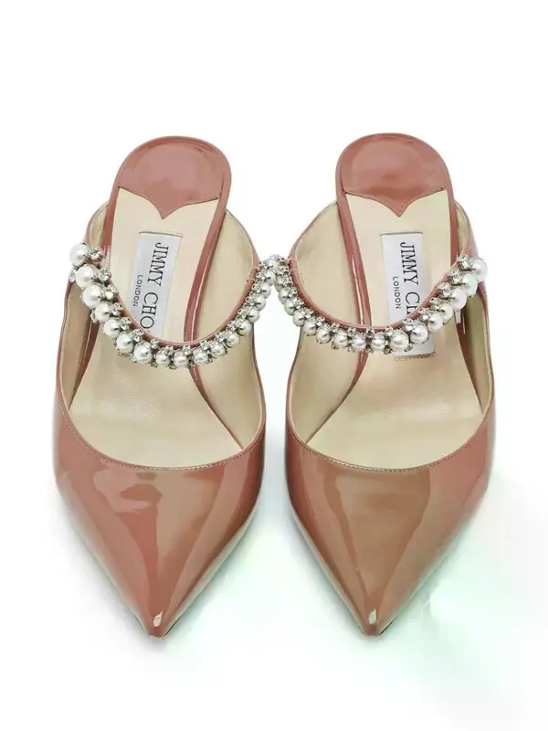 JIMMY CHOO Bing Crystal-embellished Heeled Mules