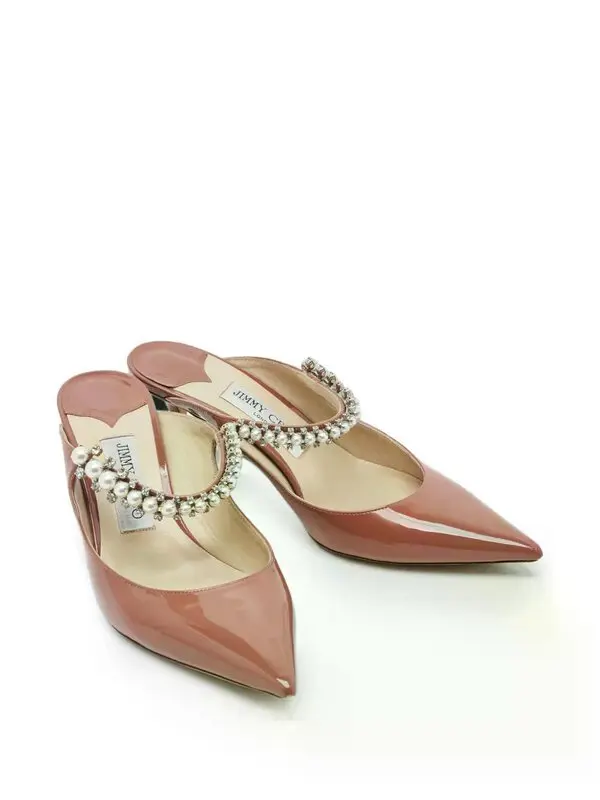 JIMMY CHOO Bing Crystal-embellished Heeled Mules