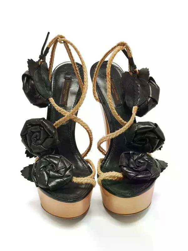 LOUIS VUITTON Rope Strap Platform Sandals