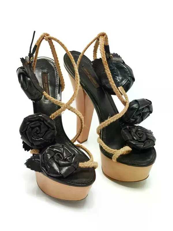 LOUIS VUITTON Rope Strap Platform Sandals