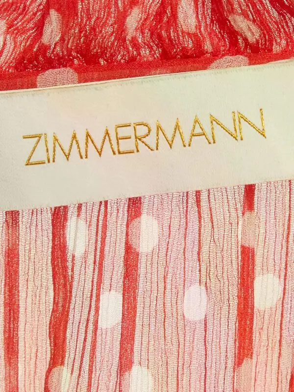 Zimmermann Polka-dot Ruffled Midi Dress