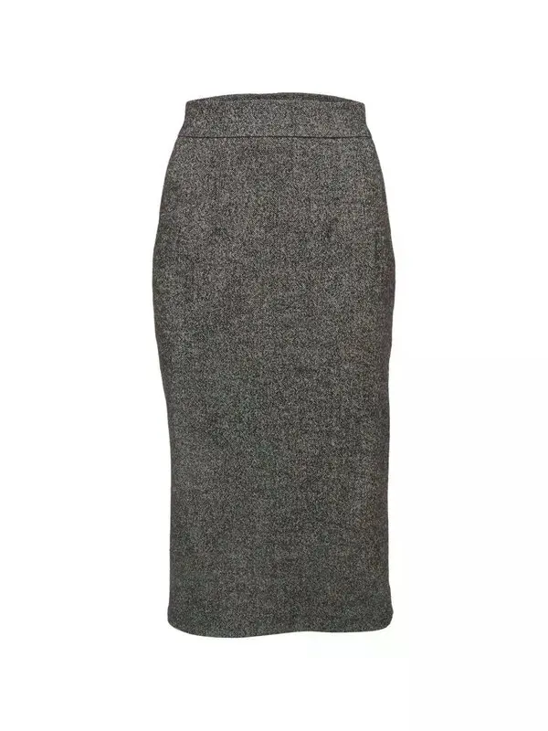 Dolce & Gabbana Marl Effect Pencil Midi Skirt