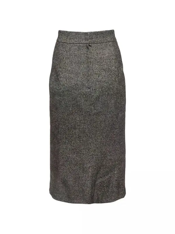 Dolce & Gabbana Marl Effect Pencil Midi Skirt