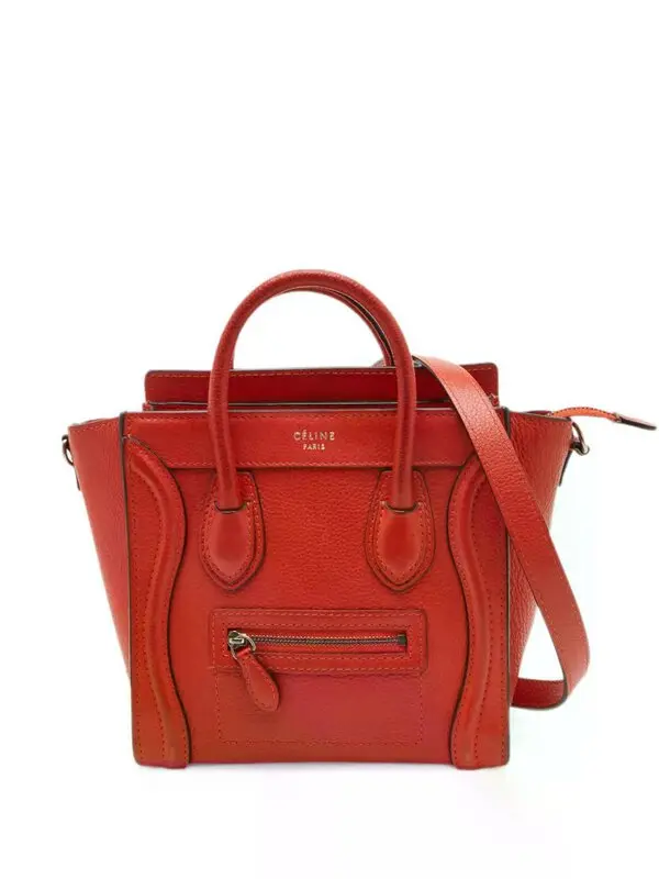 Celine Luggage Nano Tote Bag - Red