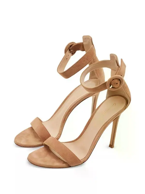 GIANVITO ROSSI Portofino Ankle-strap Heeled Sandals - Neutrals
