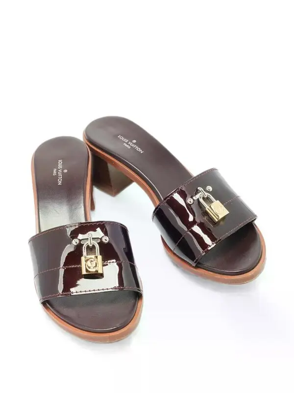 LOUIS VUITTON Lock It Leather Sandals
