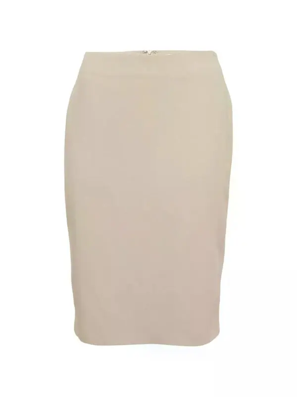 Max Mara Grey Wool Pencil Skirt