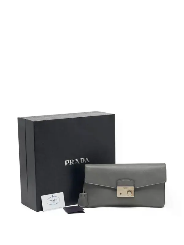 Prada Saffiano Soft Clutch Bag