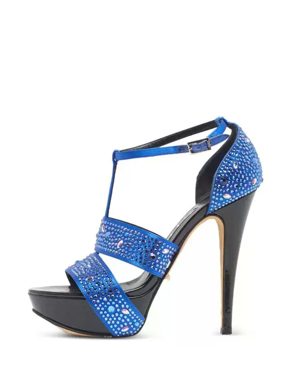 GINA Alicia Crystal-embellished Platform Sandals