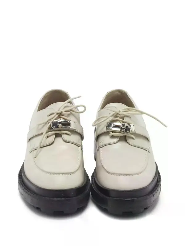 Hermès First Derby Kelly Buckle Loafers - Neutrals