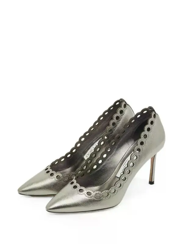 JIMMY CHOO Tone Metallic Cut-out Pumps