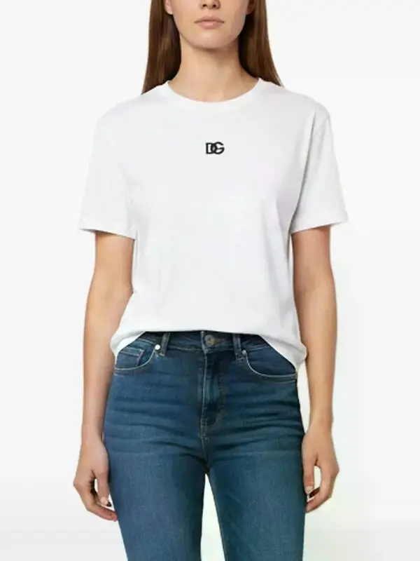 Dolce & Gabbana Dg Logo Embroidered T-shirt