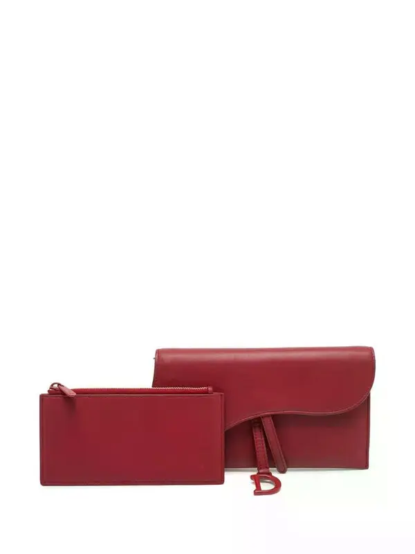 Dior 2019 Saddle Continental Wallet - Red