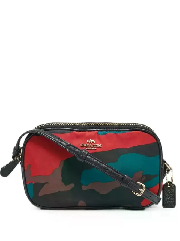 COACH Camo Print Double-zip Crossbody Bag