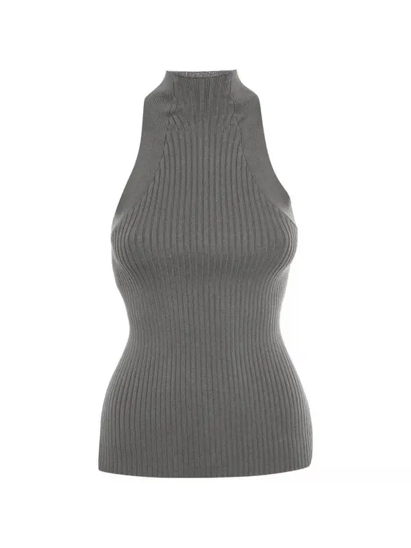 DION LEE Twist Detail Knit Tank Top