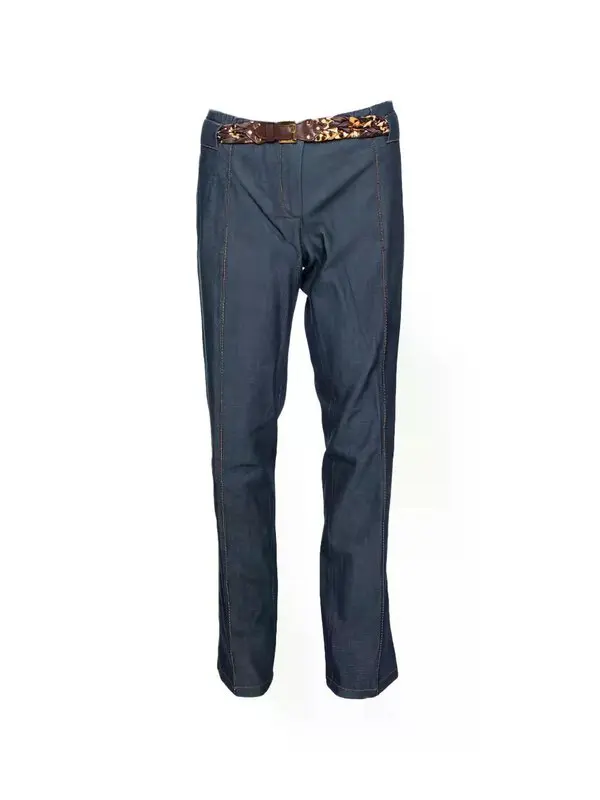 Roberto Cavalli Leopard-print Trim Trousers