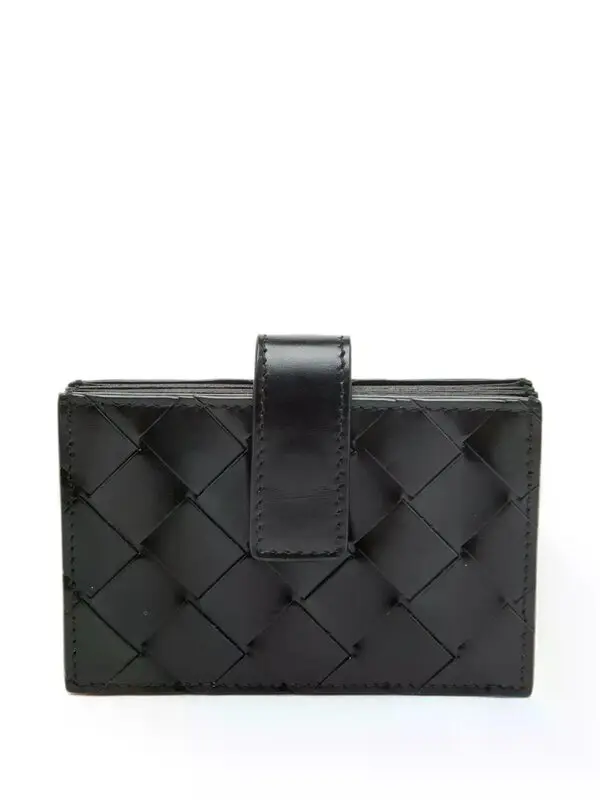 Bottega Veneta Intrecciato Leather Card Case - Black