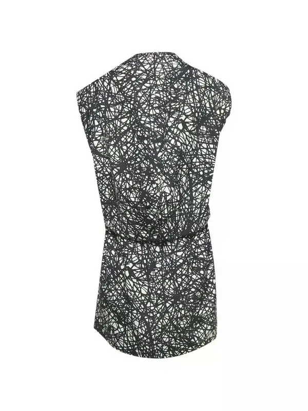 Balenciaga Scribbled Noise-print Mini Dress - White