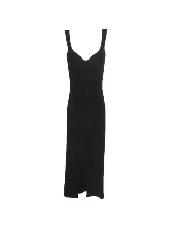Khaite Ribbed Knit Midi Dress