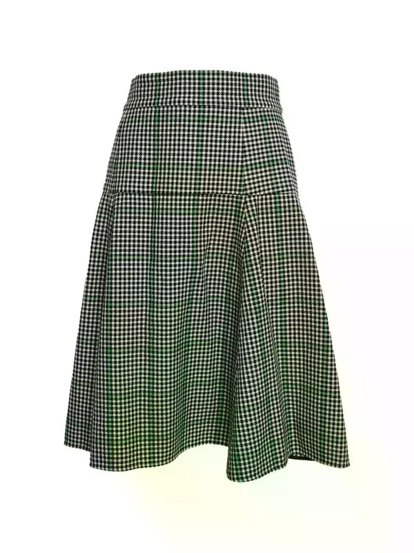 Dolce & Gabbana Houndstooth Flared Midi Skirt