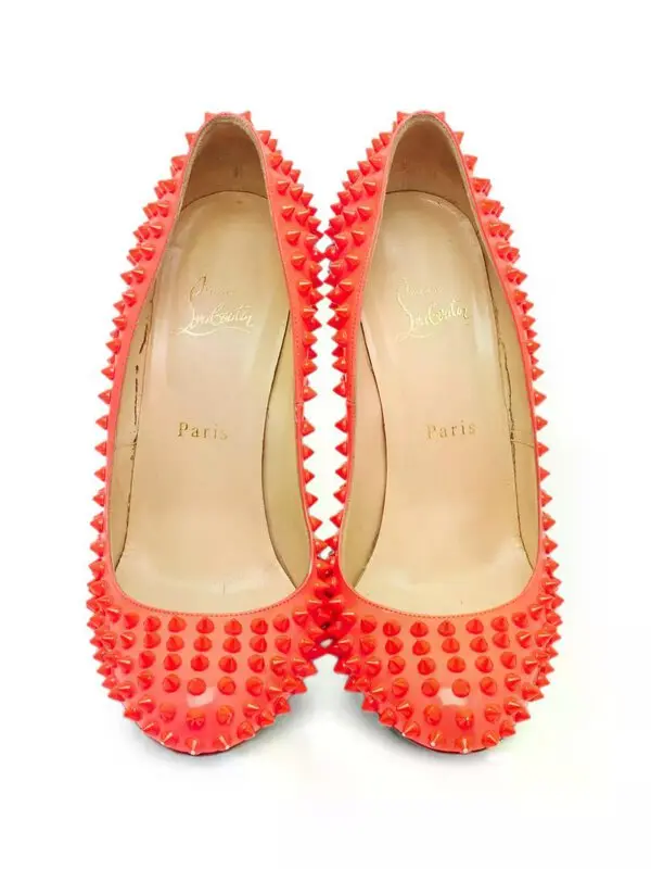 CHRISTIAN LOUBOUTIN Fifi Spiked Patent Leather Pumps