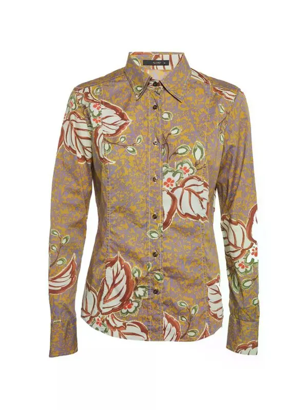 Etro Long Sleeve Floral Print Shirt