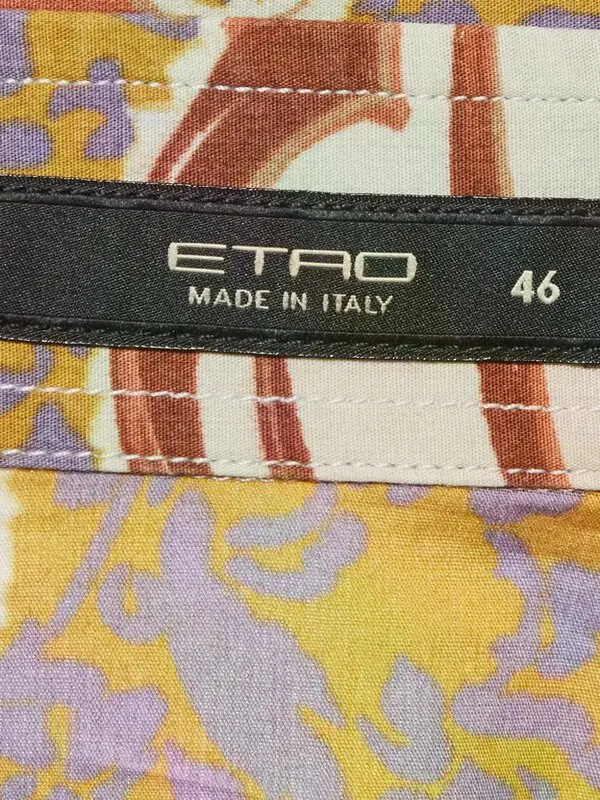 Etro Long Sleeve Floral Print Shirt