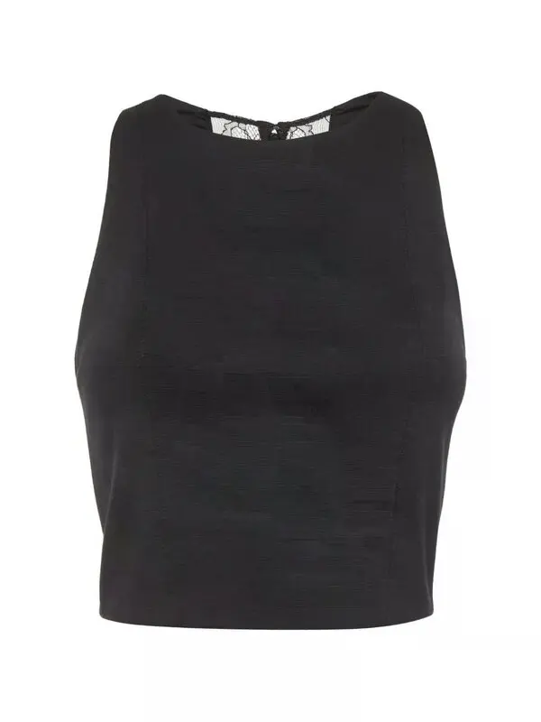 Alice + Olivia Lace-trim Crop Top