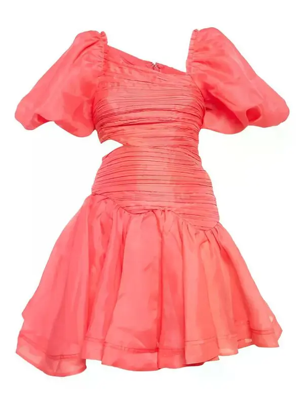 Aje Joan Cut-out Puff-sleeve Mini Dress