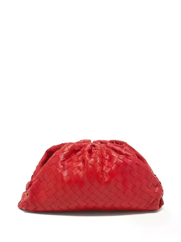 Bottega Veneta The Pouch Clutch Bag - Red