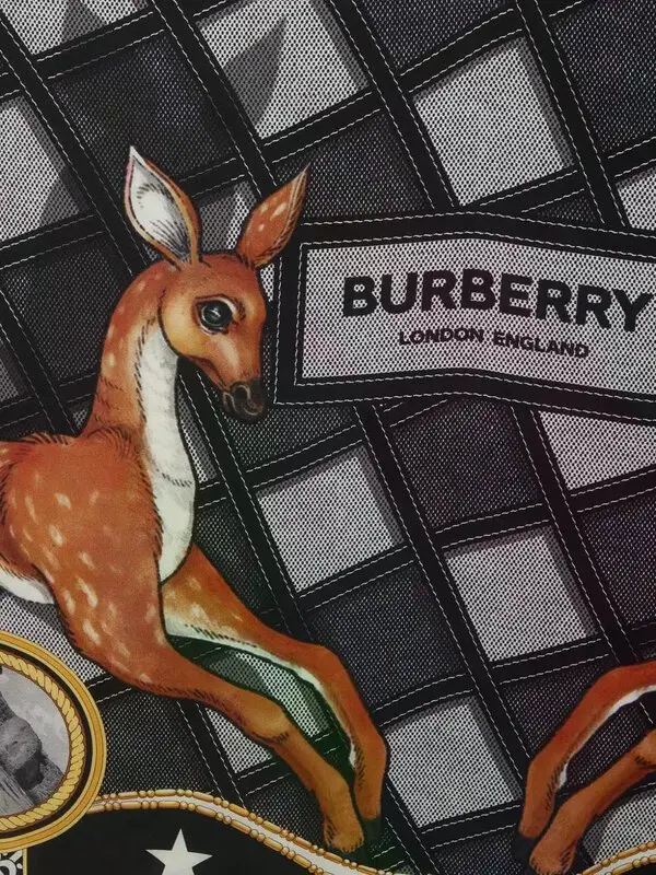 Burberry Square Deer-print Scarf
