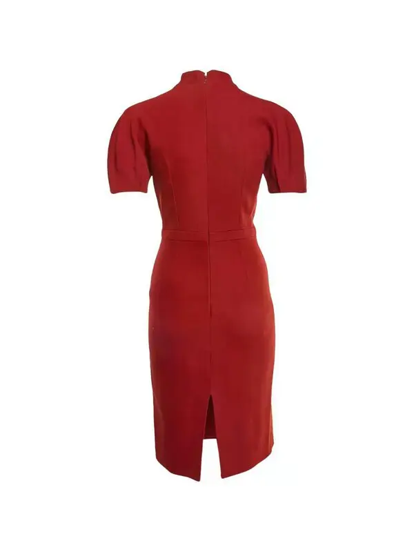 Gucci Crepe Stand Collar Dolman Sleeve Mini Dress
