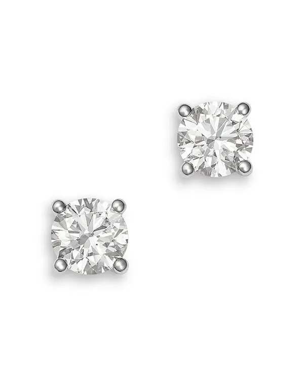 Bloomingdale'S Luxe Collection Certified Lab Grown Diamond Four Prong Martini Set Stud Earrings In 18k Gold, 2.0 Tcw - White Gold