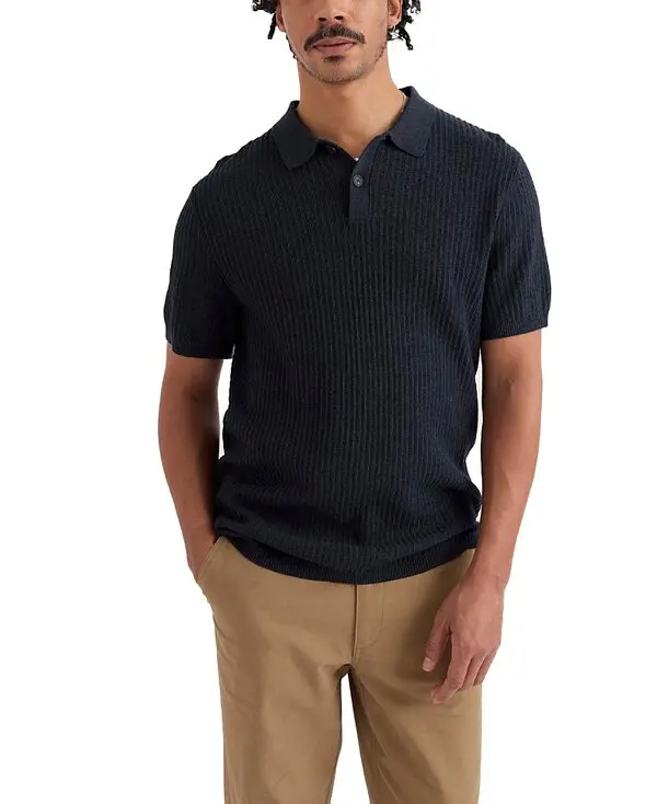 SEASALT CORNWALL Koeswik Knitted Polo - Maritime